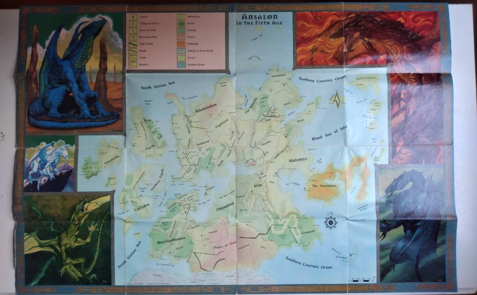 Mapa Dragonlance - Ansalon In The Fifth Age - Portal RPG e Jogos
